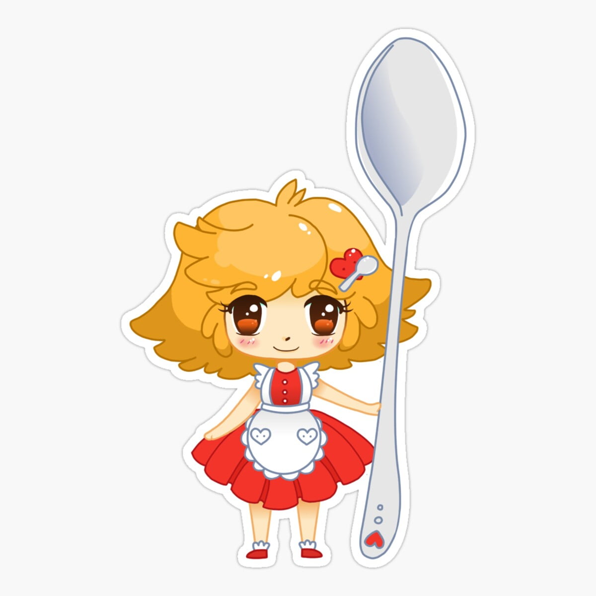 Maneki Little Spoon Sprite Sticker, Phone Decal Water Bottle Stickers ...