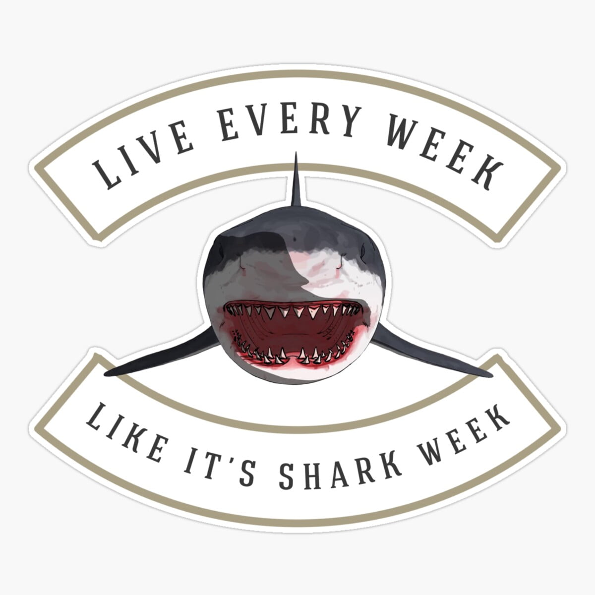 Maneki Live Every Week Like It’S Shark Week Er, Phone Decal Water ...