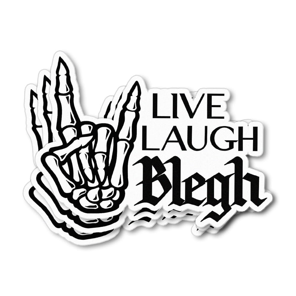 Maneki Live Laugh Blegh Sticker Funny Sarcastic SelMotivation Sticker ...