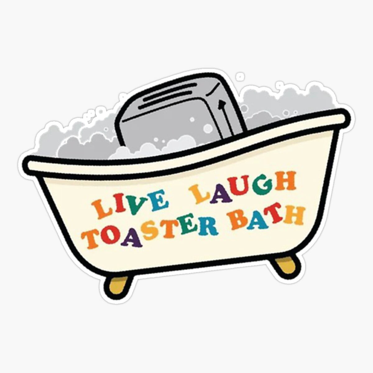 Maneki Live Laugh Toaster Bath Er, Phone Decal Water Bottle Stickers ...