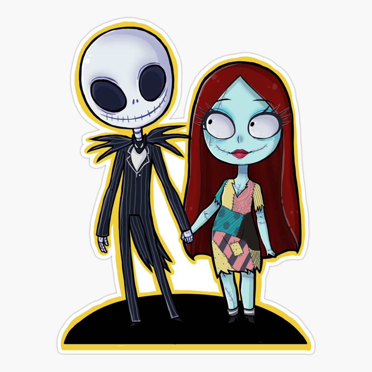 Maneki Live Like Jack And Sally Er, Phone Decal Water Bottle Stickers ...