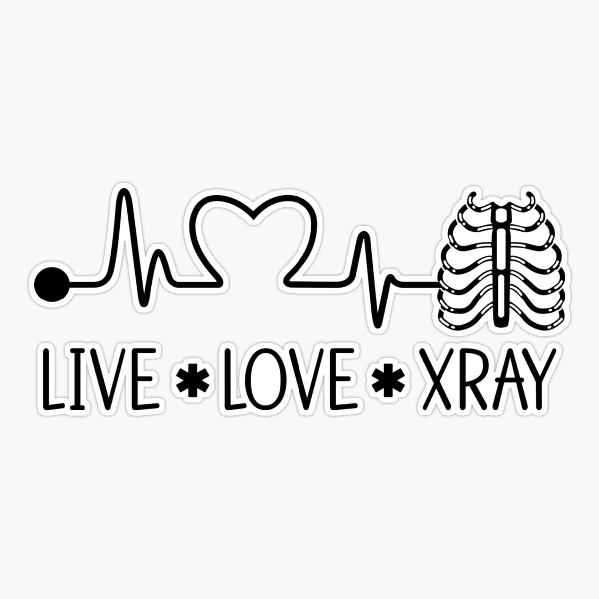 Maneki Live Love Xray Radiologist Radiology Technician Er, Phone Decal ...