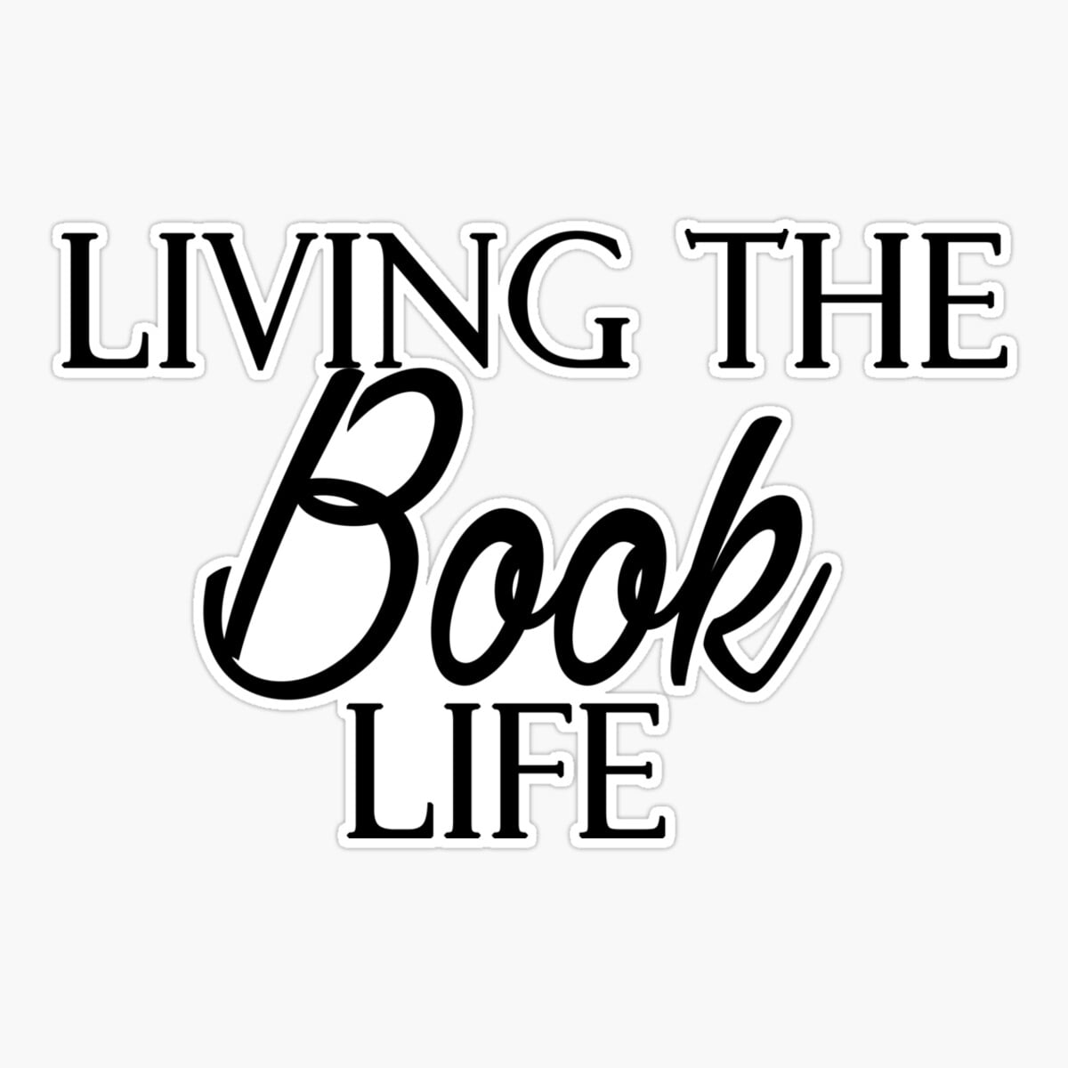 Maneki Living The Book Lie Sticker, Phone Decal Water Bottle Stickers ...