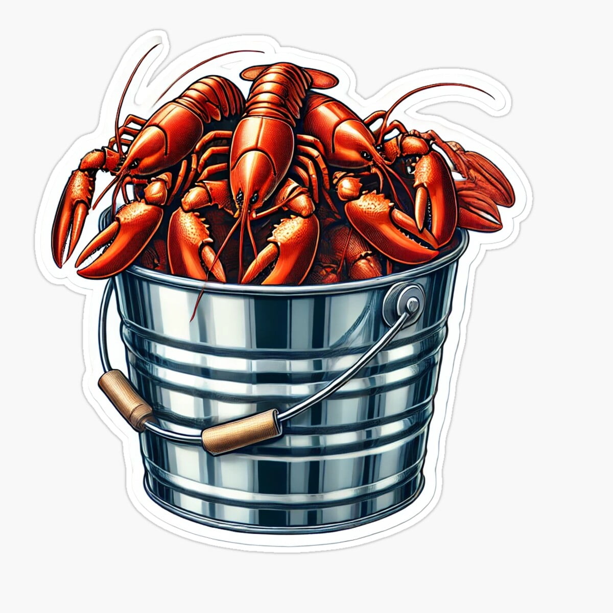 Maneki Lobster Bucket Er, Phone Decal Water Bottle Stickers Car Decals ...