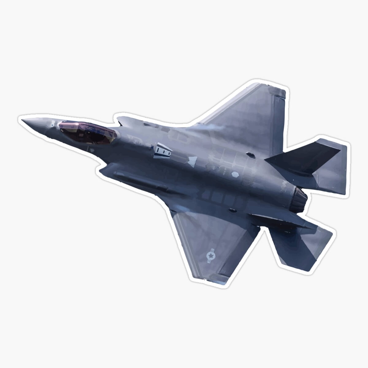Maneki Lockheed Martin F 35 Lightning Fighter Jet Top View Flying Left ...