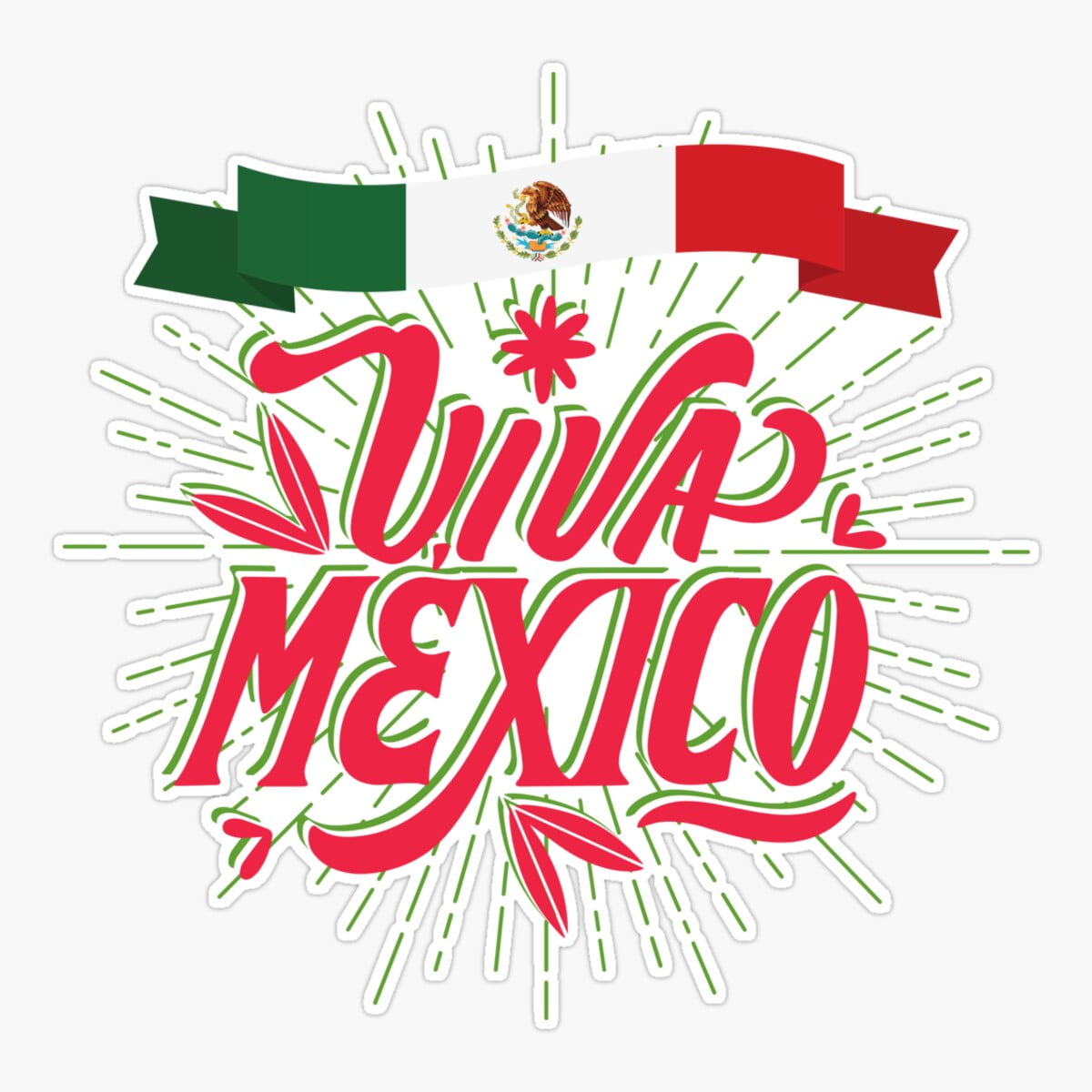 Maneki Long Live Mexico Sticker, Phone Decal Water Bottle Stickers Car ...