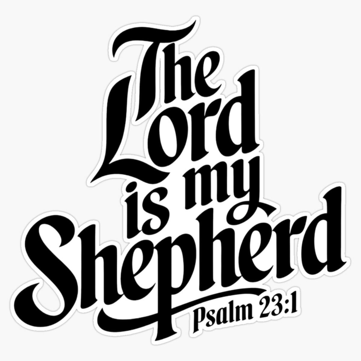 Maneki The Lord Is My Shepherd Psalm 23:1 | Calligraphy Bible Verses ...