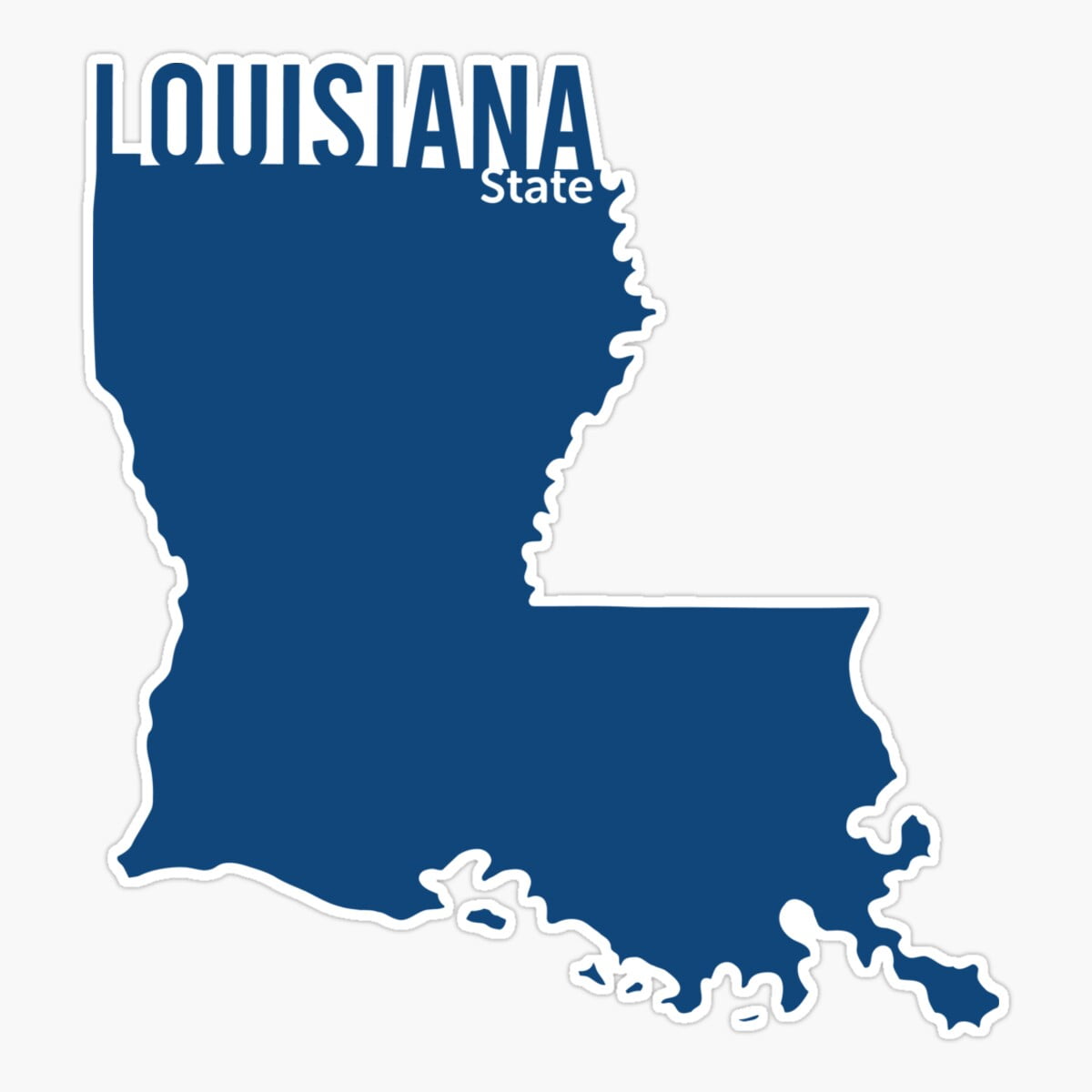 Maneki Louisiana State Map Sticker, Phone Decal Water Bottle Stickers ...