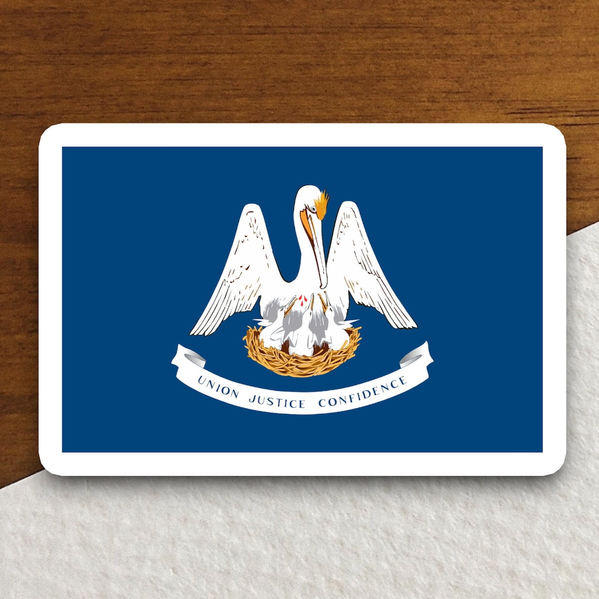 Maneki Louisiana State Sticker, Louisiana Flag Sticker, Pennant Sticker ...