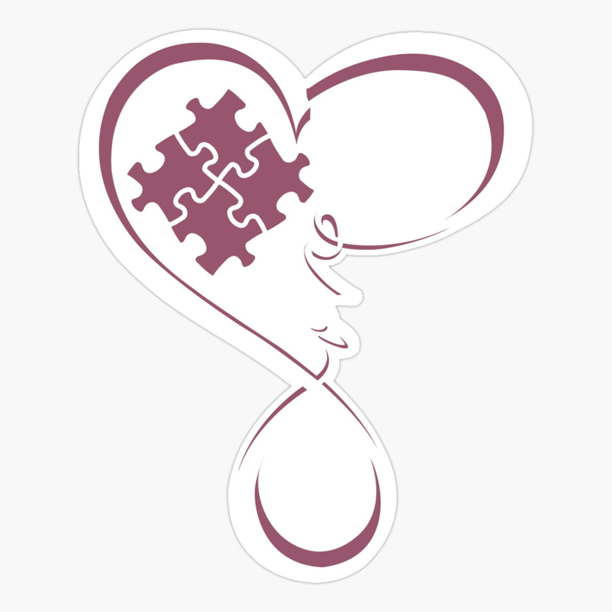 Maneki Love Autism Heart Er, Phone Decal Water Bottle Stickers Car ...