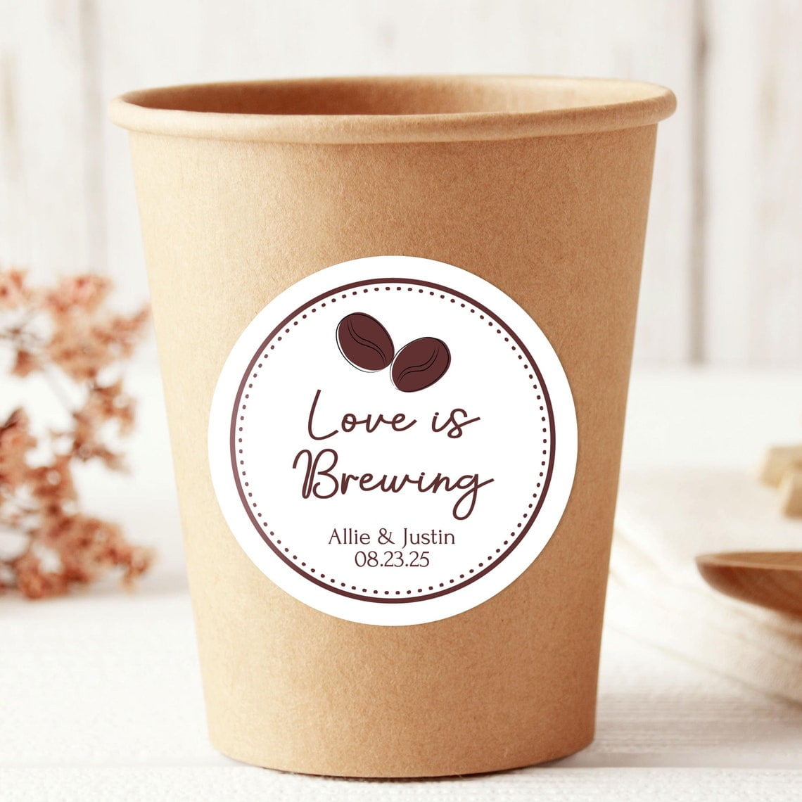 Maneki Love Is Brewing Ers, Coffee Wedding Favor Ers, Wedding Coffee ...