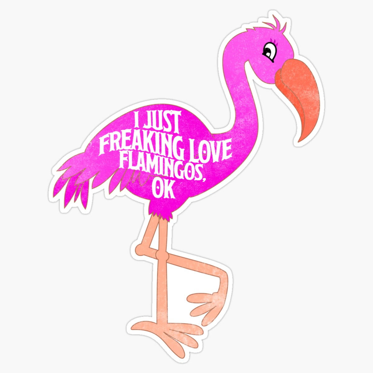 Maneki Love Flamingos Cute Flamingo Silhouette Tee Er, Phone Decal ...