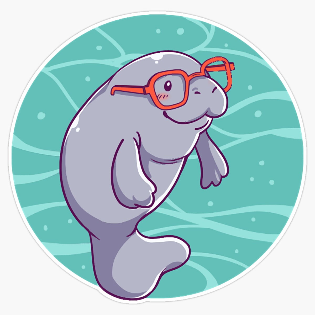 Maneki Love Manatees Er, Phone Decal Water Bottle Stickers Car Decals ...