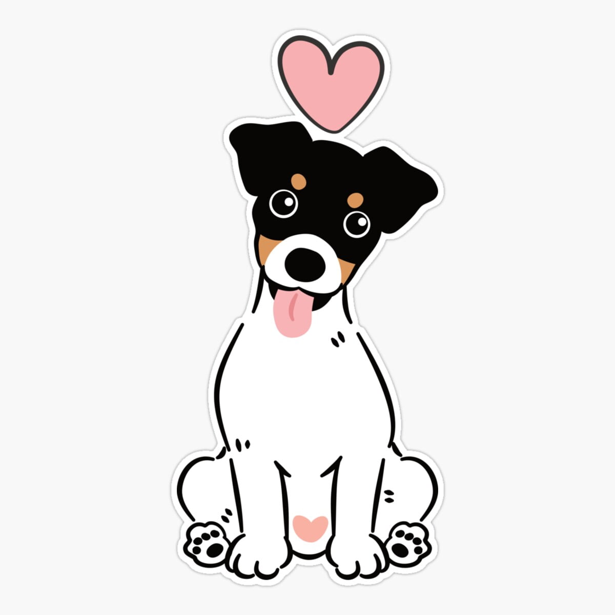 Maneki Love Smooth Coat Tricolor Jack Russell Terrier 3 Er, Phone Decal ...