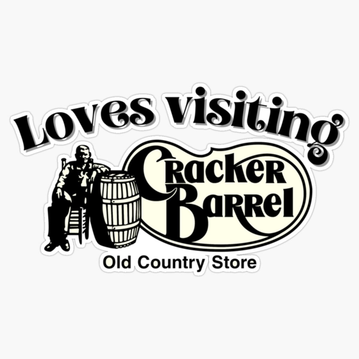 Maneki Loves Visiting Cracker Barrel Er, Phone Decal Water Bottle ...