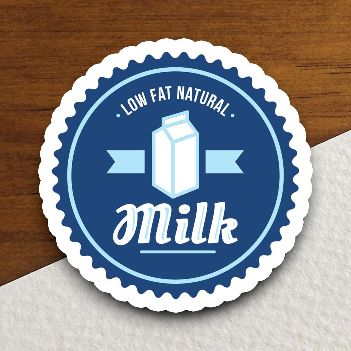 Maneki Low Fat Natural Milk Sticker, Funny Sticker, Humor Sticker ...