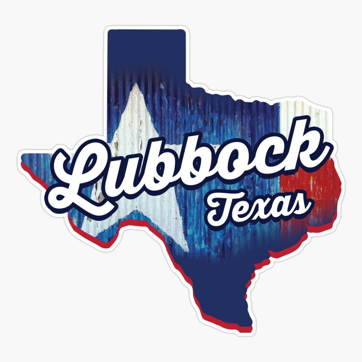 Maneki Lubbock Texas City Sticker, Phone Decal Water Bottle Stickers ...