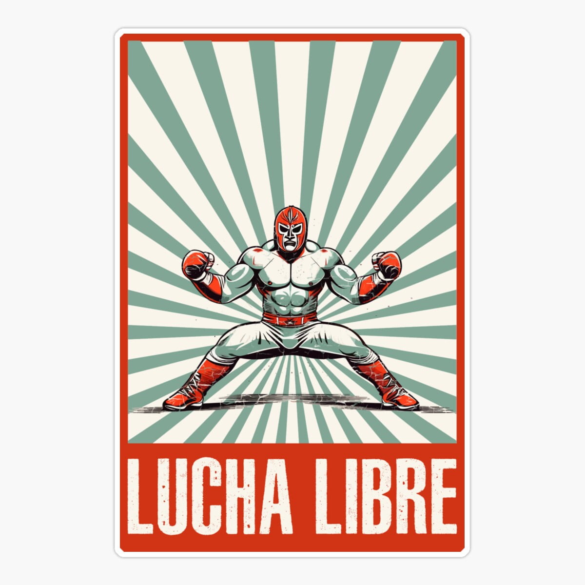 Maneki Lucha Libre Luchador Mexican Wrestling Sticker, Phone Decal ...