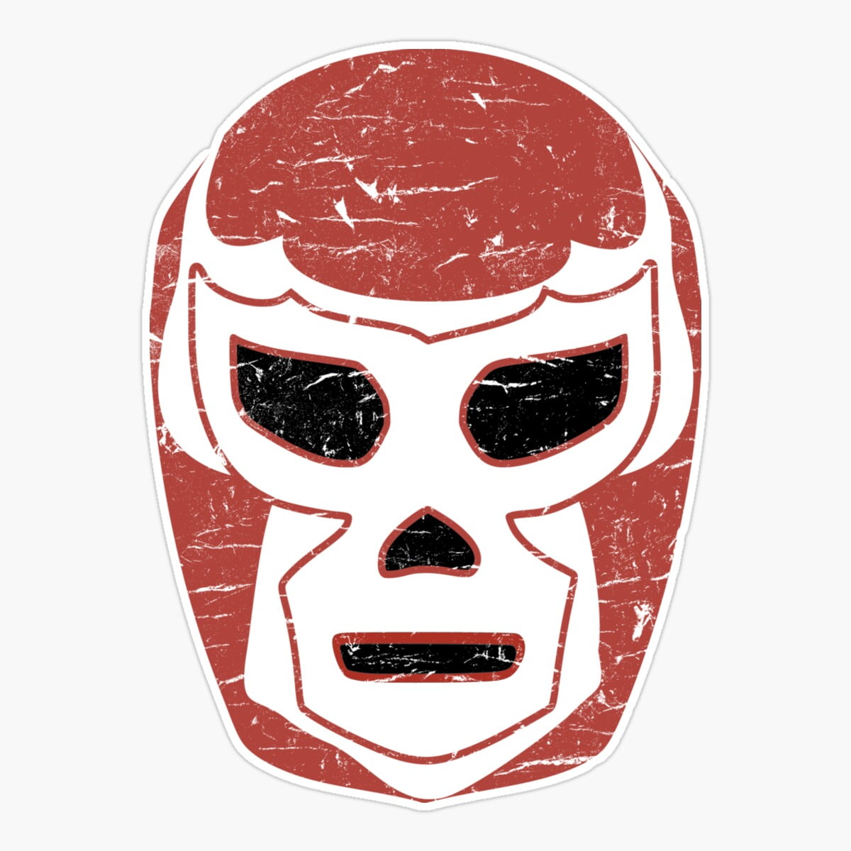 Maneki Lucha Libre Mexican Luchador Retro Wrestling Mask Sticker, Phone ...