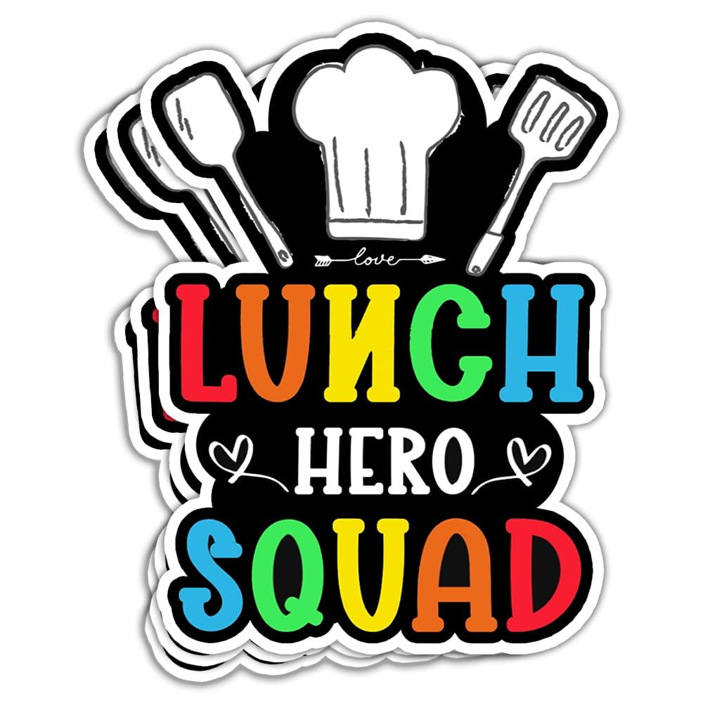 Maneki Lunch Hero Squad Sticker School Lunch Lady Sticker Cafeteria ...