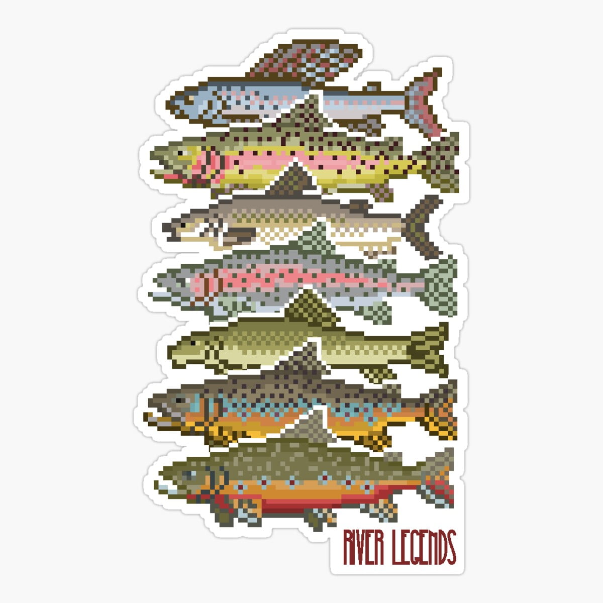 Maneki Ly Ishing Pixel Art Multispecies: River Legends Game Er, Phone ...