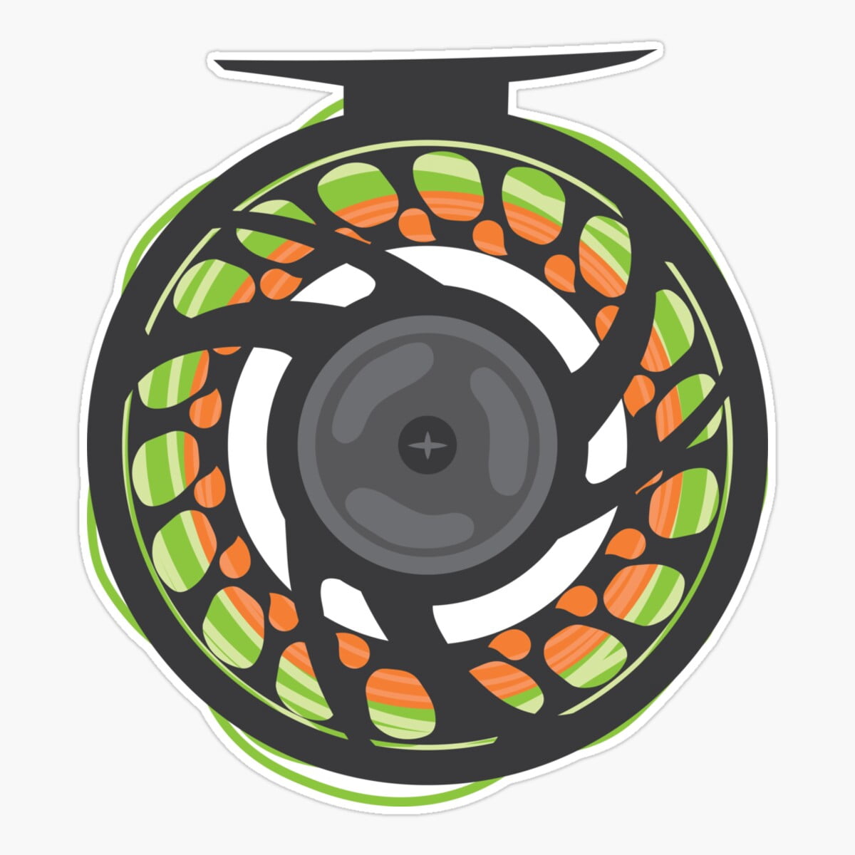 Maneki Ly Ishing Reel - Trout Ly Ishing Er, Phone Decal Water Bottle ...