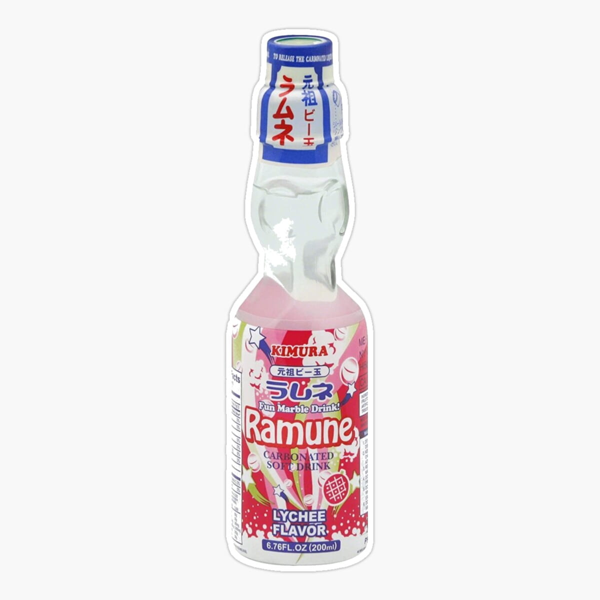 Maneki Lychee Ramune Carbonated Drink Er Er, Phone Decal Water Bottle ...