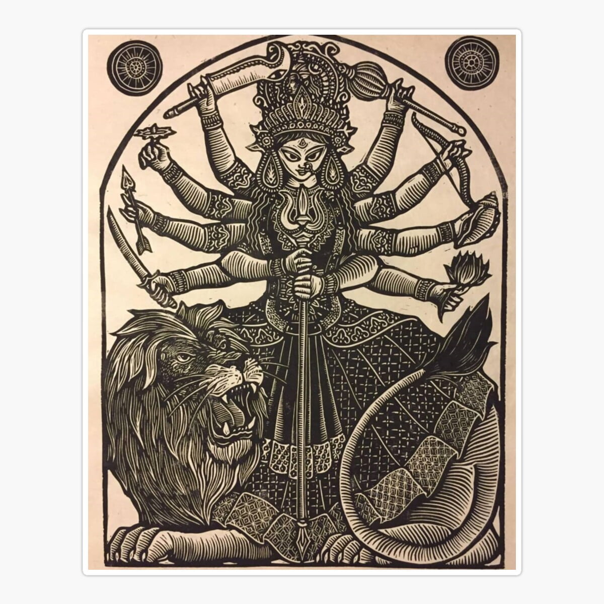 Maneki Maa Durga | Godess | Shakti Er, Phone Decal Water Bottle ...