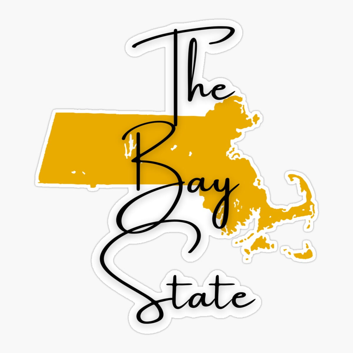 Maneki Machuettes | The Bay State | State Nicknames Series Sticker ...