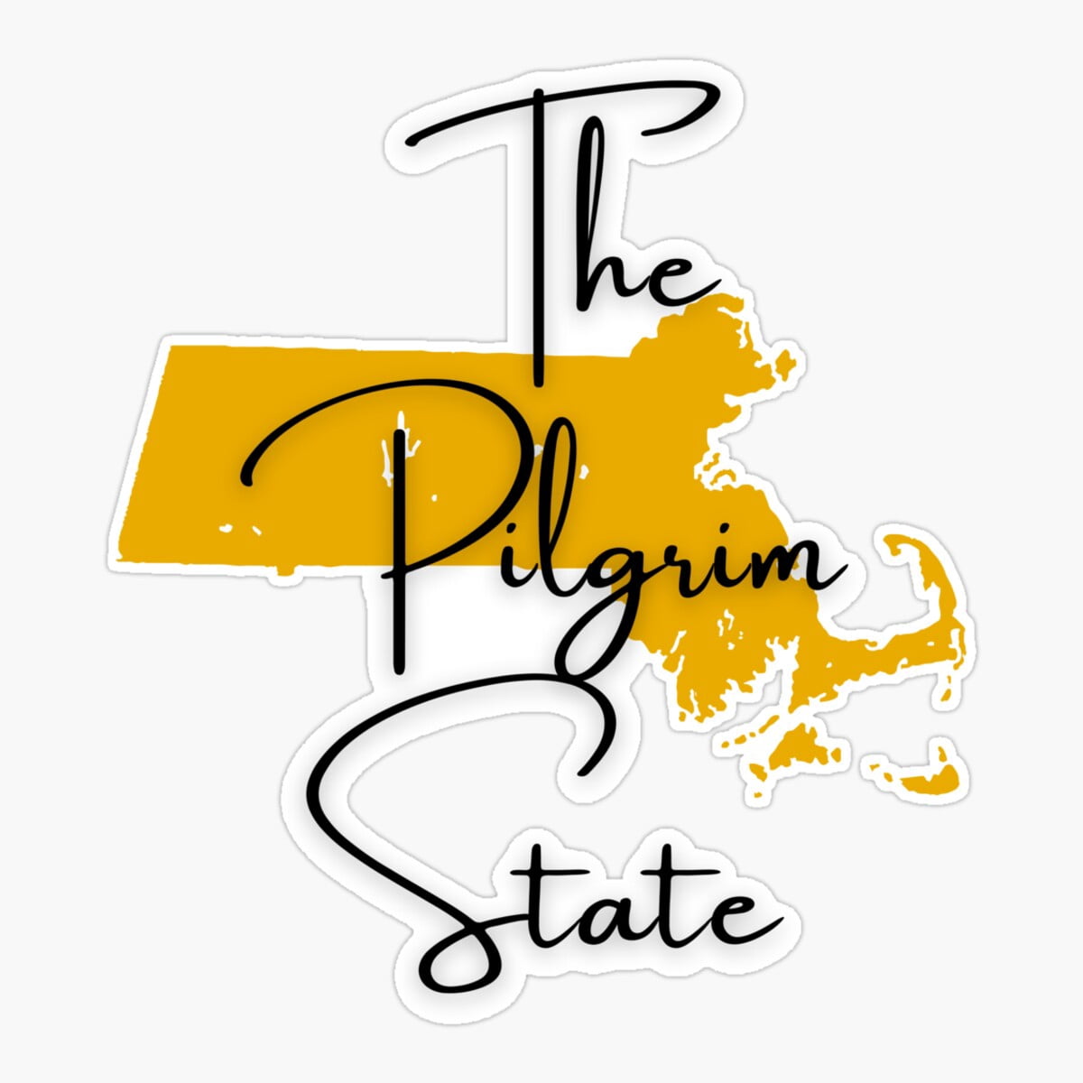 Maneki Machuettes | The Pilgrim State | State Nicknames Series Sticker ...