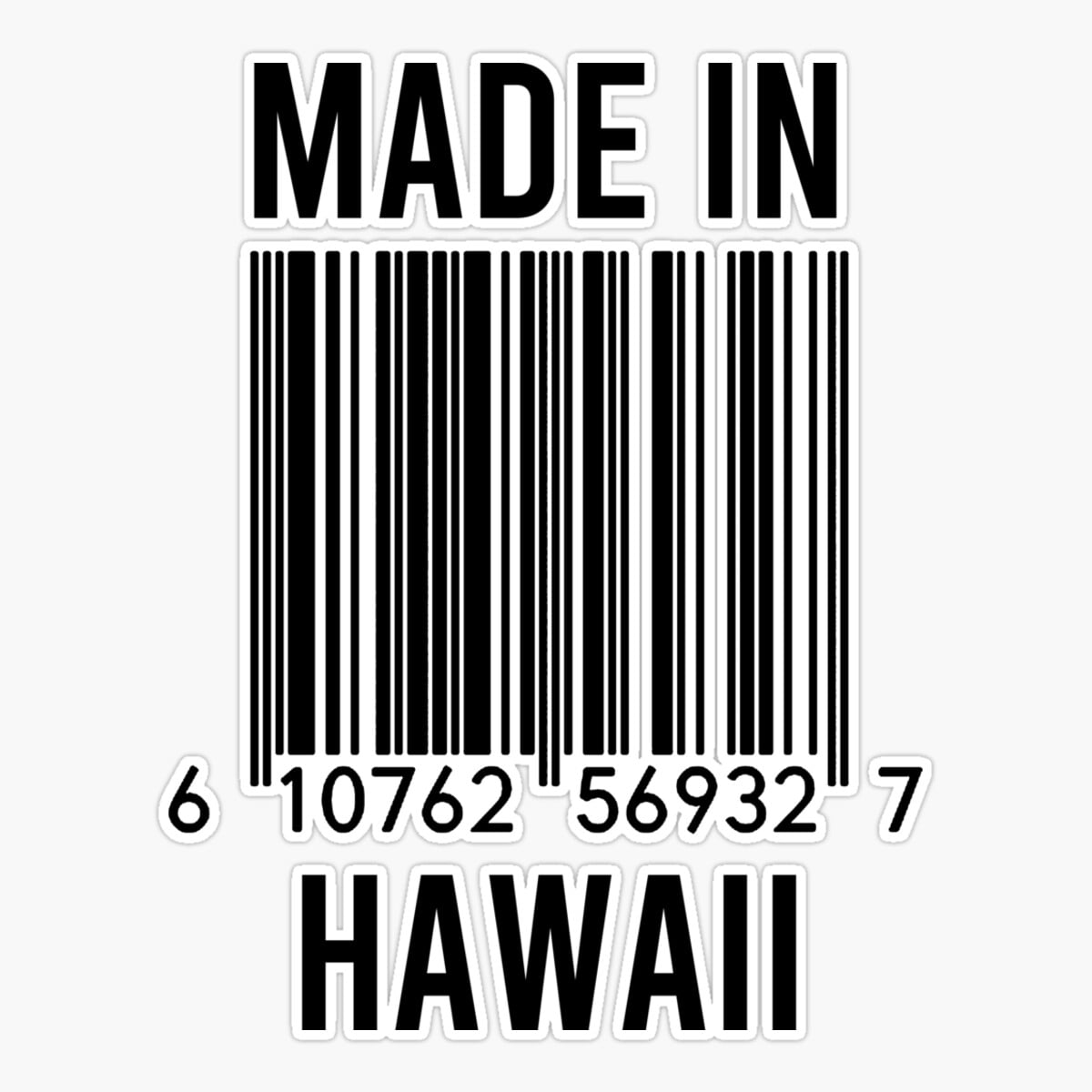Maneki Made In Hawaii Sticker, Phone Decal Water Bottle Stickers Car ...
