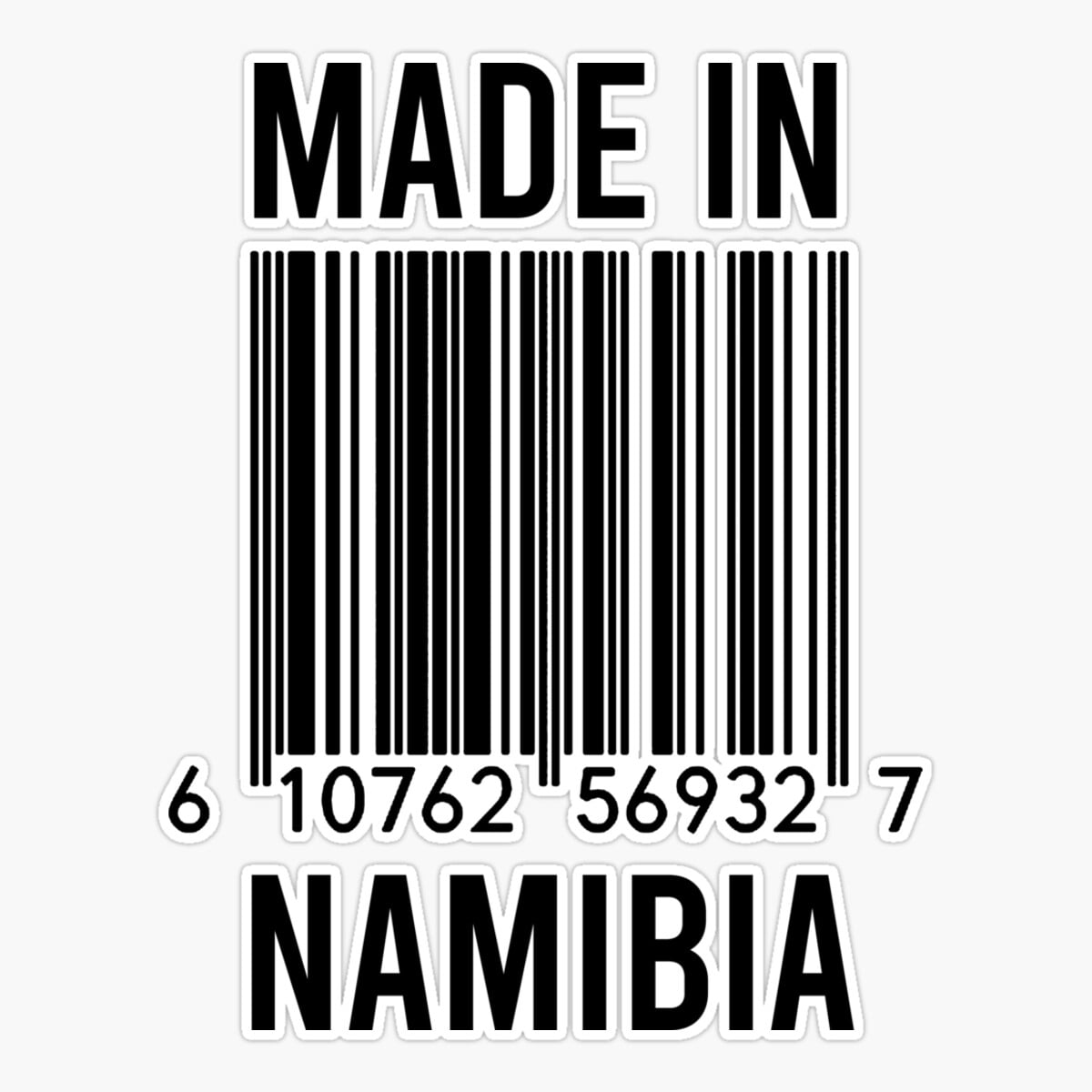Maneki Made In Namibia Sticker, Phone Decal Water Bottle Stickers Car ...