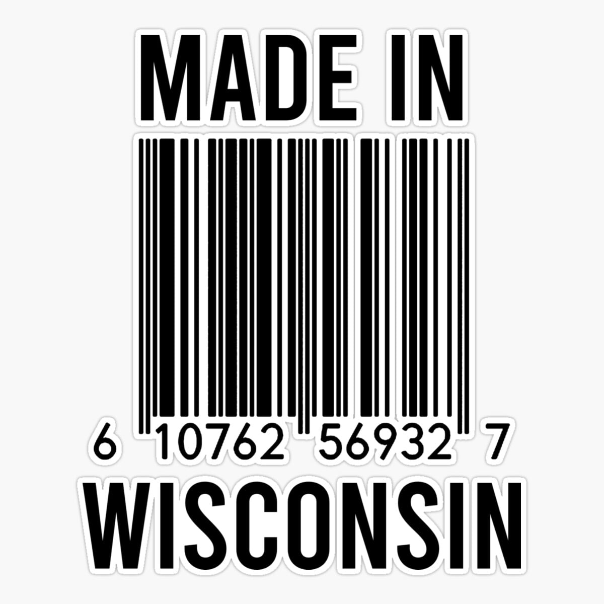 Maneki Made In Wisconsin Sticker, Phone Decal Water Bottle Stickers Car ...