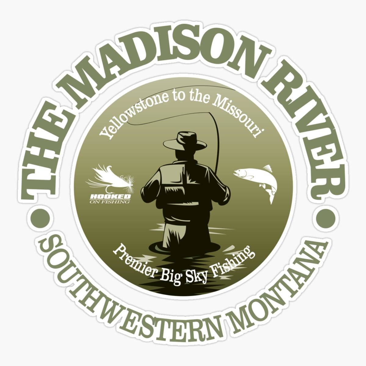 Maneki Madison River Ly Ishing (Sh) Er, Phone Decal Water Bottle Stickers Car Decals, Funny ...