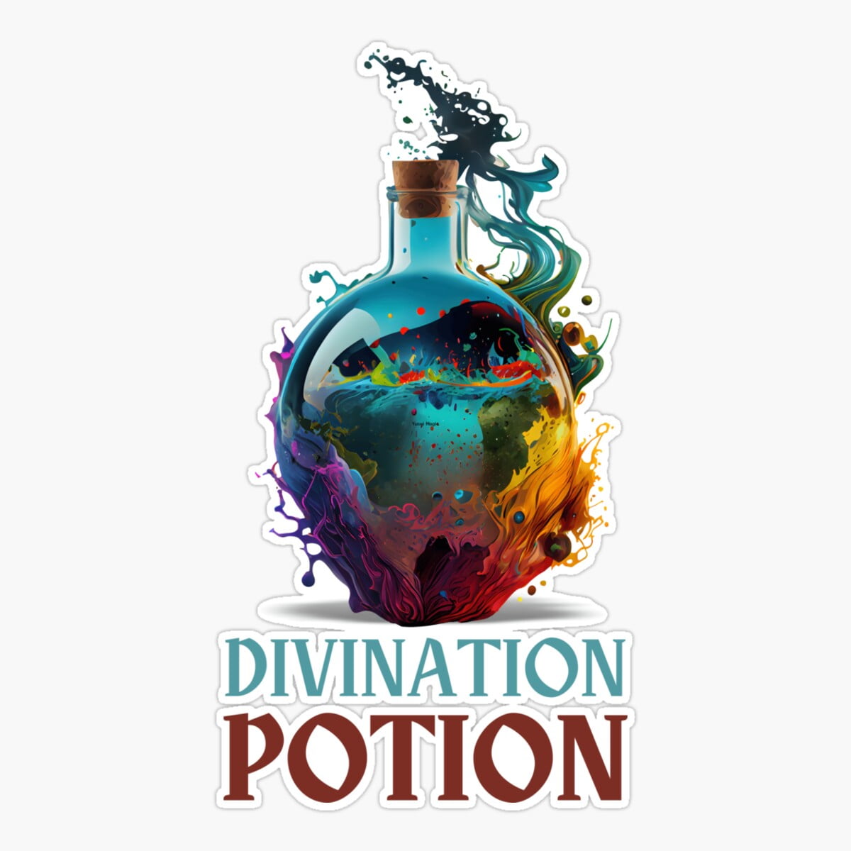 Maneki Magic Divination Potion Bottle Er, Phone Decal Water Bottle ...