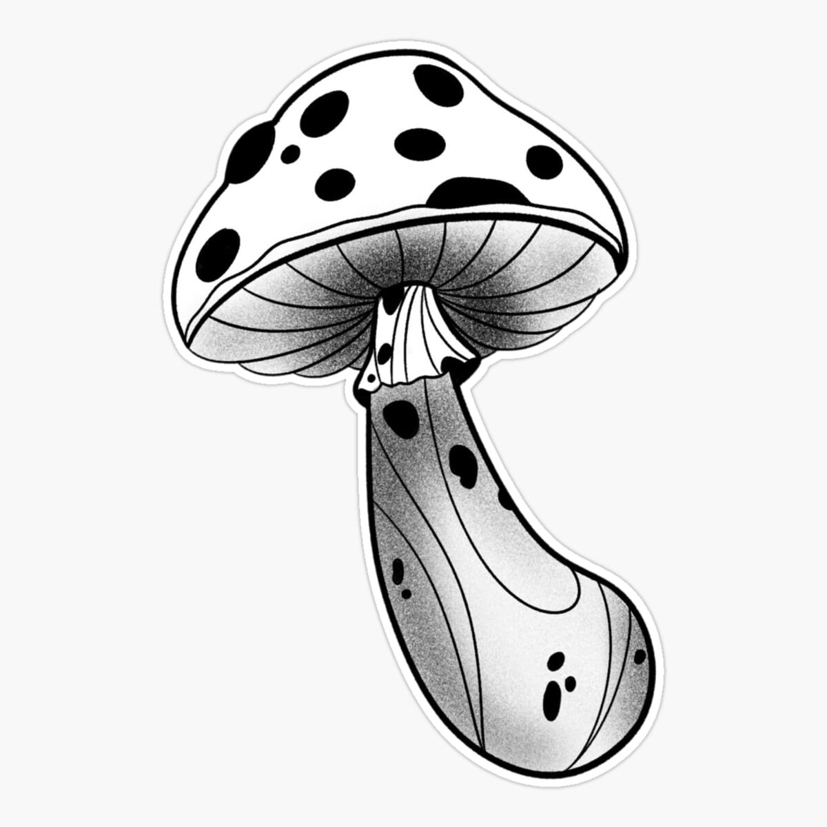 Maneki Magic Mushroom Sticker, Phone Decal Water Bottle Stickers Car ...