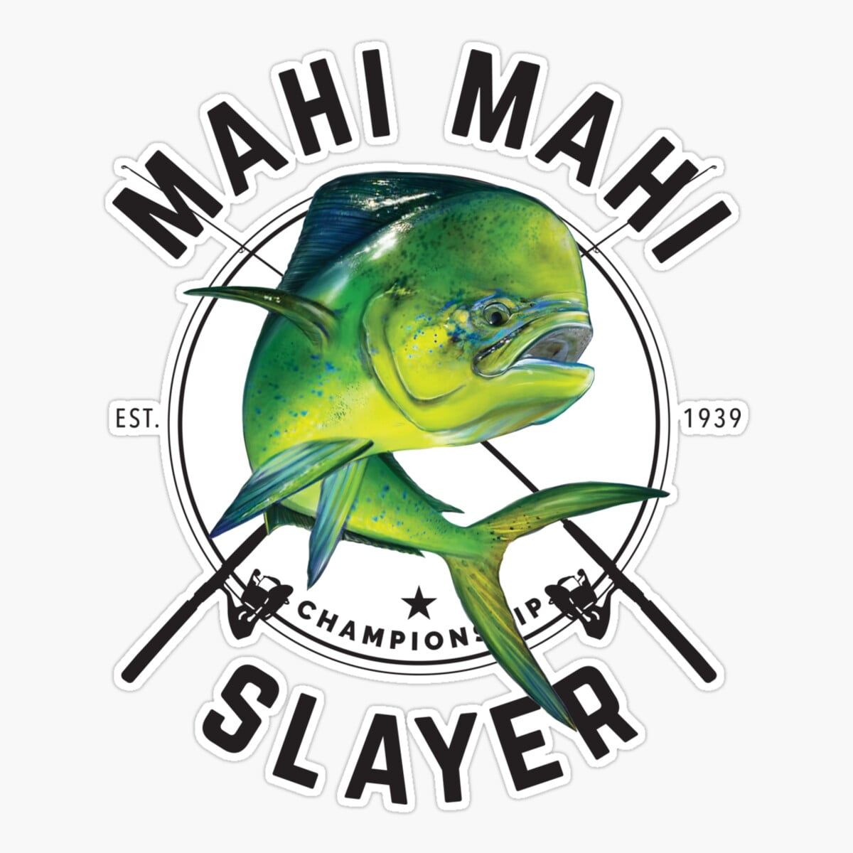 Maneki Mahi Mahi Slayer Er, Phone Decal Water Bottle Stickers Car ...