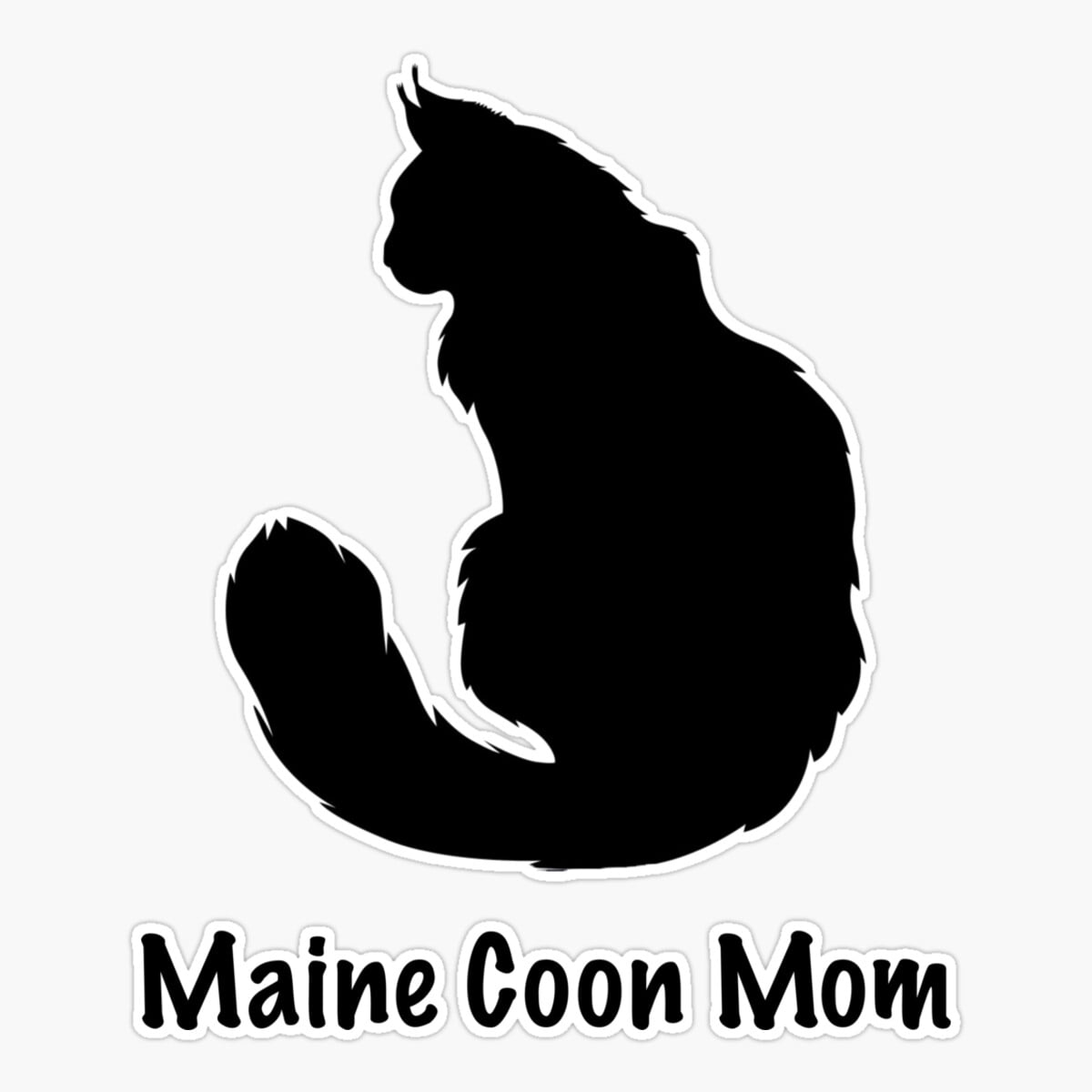 Maneki Maine Coon Cat Gift - Maine Coon Mom Shirt - Maine Coon Mom Gift Er, Phone Decal Water ...