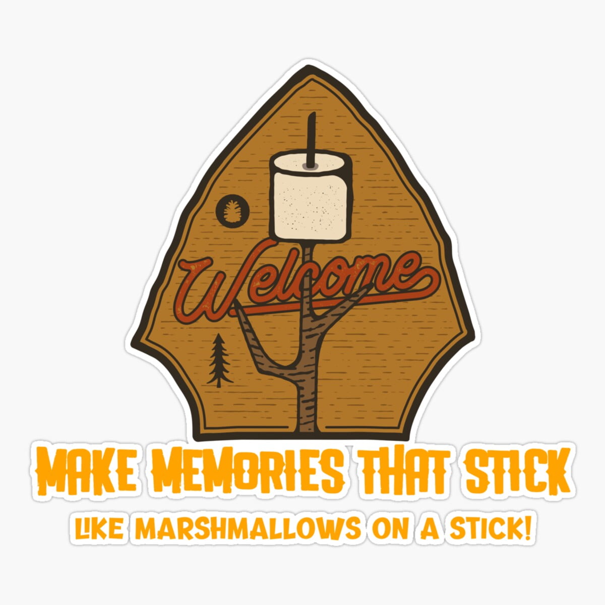 Maneki Make Memories That Stick Like Marshmallows On A Stick! Sticker ...