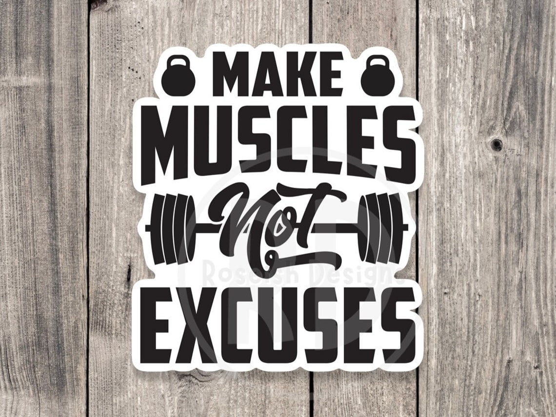 Maneki Make muscles not excuses er, gym motivation, fitness, gym lover ...