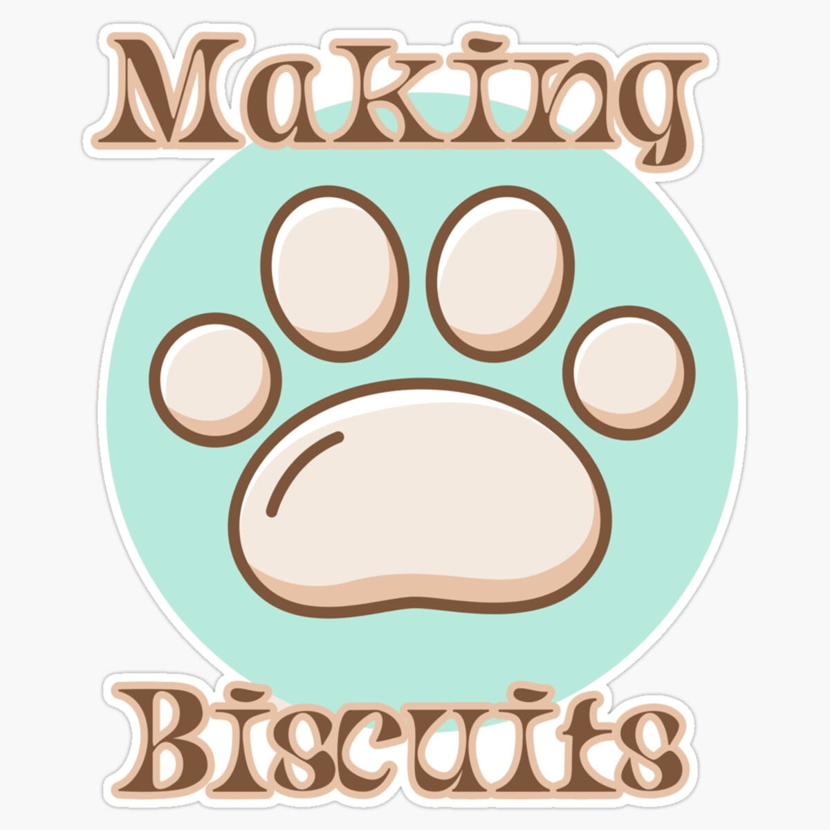 Maneki Making Biscuits Brown Er, Phone Decal Water Bottle Stickers Car ...