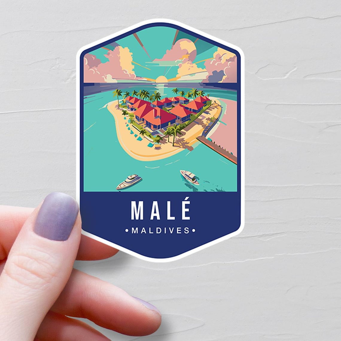 StickerCraft Malé Maldives Er, Vinyl Travel Ers, Malé Ers, Asia ...