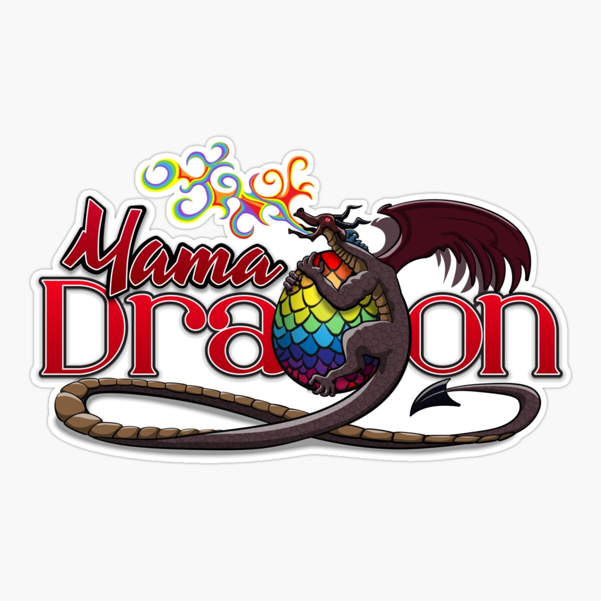 Maneki Mama Dragon – Dark Er, Phone Decal Water Bottle Stickers Car Decals, Funny Birthday Gift ...