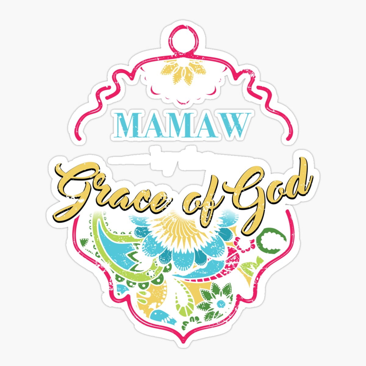 Maneki Mamaw Shirt By The Grace Of God Mamaw Gift Ideas Er, Phone Decal ...