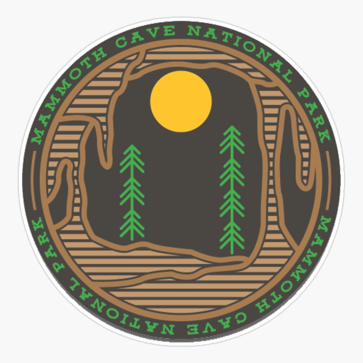 Maneki Mammoth Cave Sticker Sticker, Phone Decal Water Bottle Stickers ...