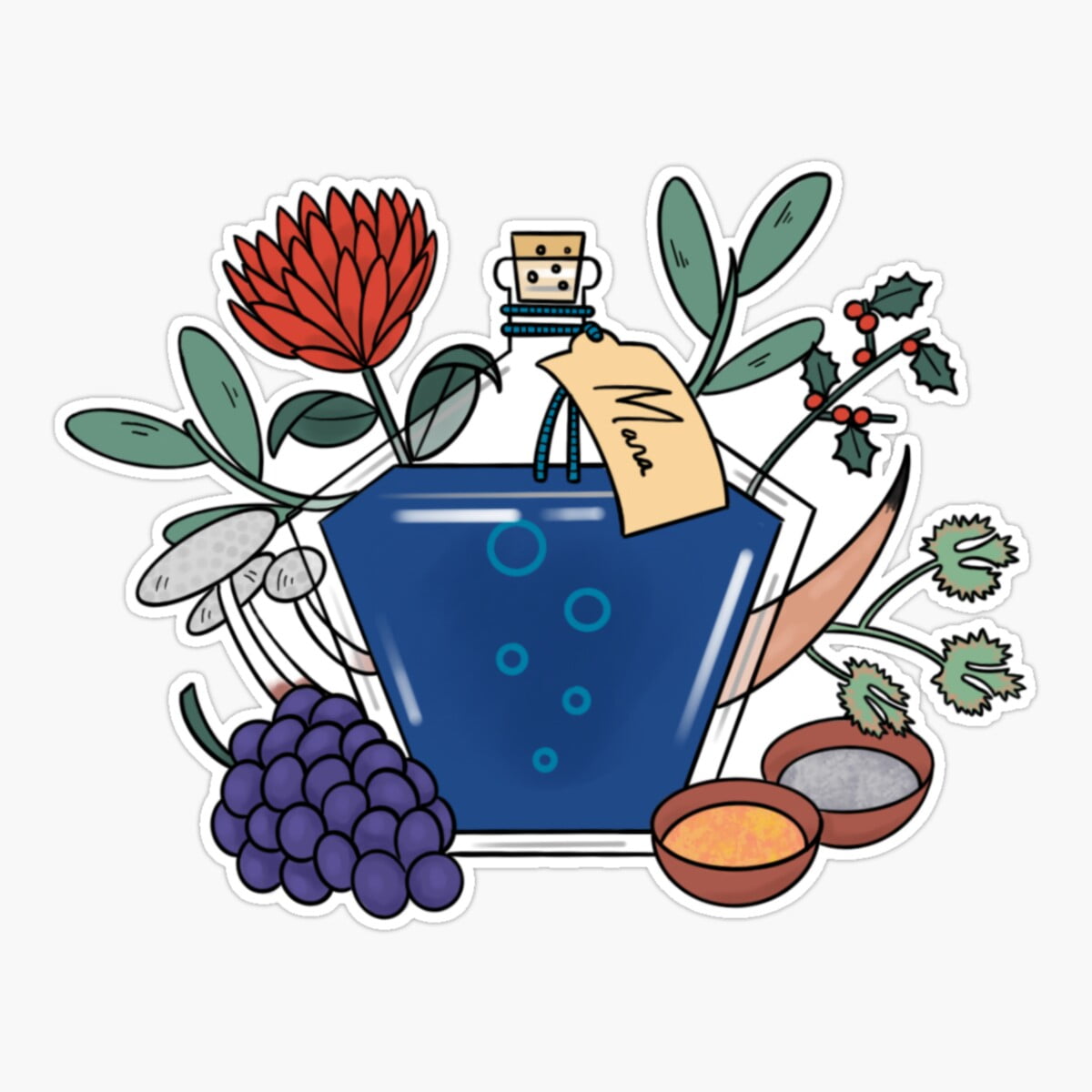 Maneki Mana Potion Sticker, Phone Decal Water Bottle Stickers Car ...