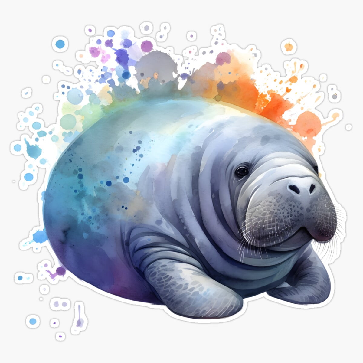 Maneki Manatee Art #14 | Manatee Lovers Er, Phone Decal Water Bottle ...