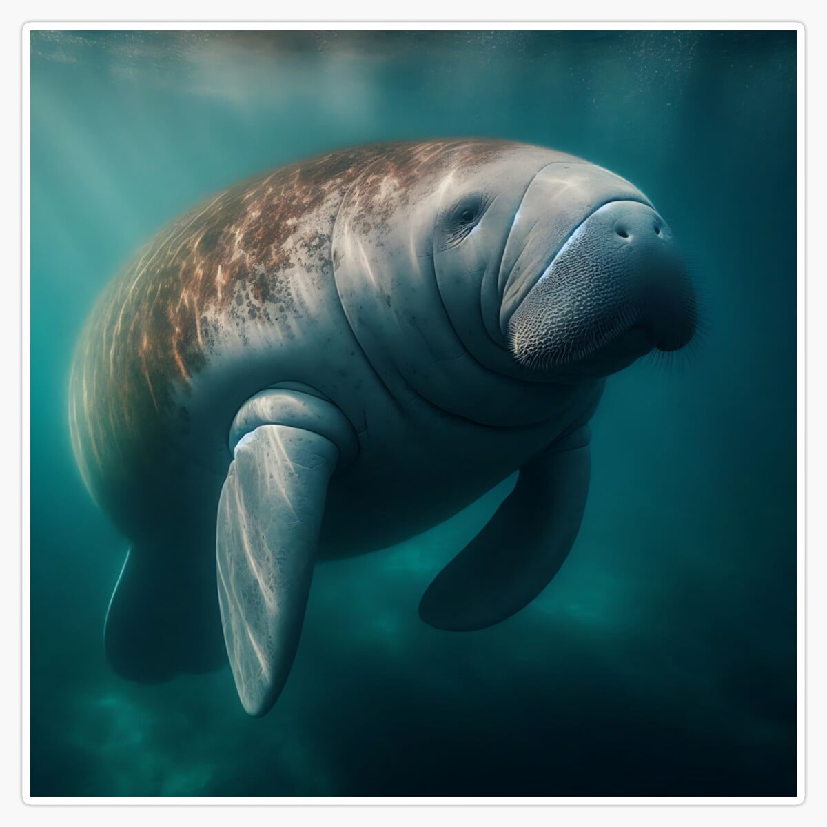 Maneki Manatee Art #29 | Manatee Lovers Er, Phone Decal Water Bottle ...