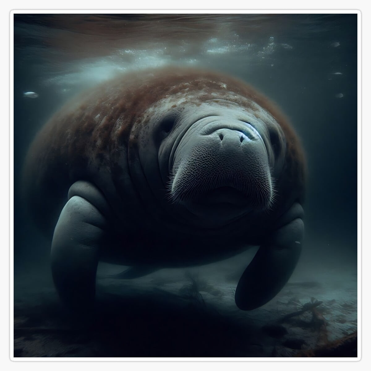 Maneki Manatee Art #39 | Manatee Lovers Er, Phone Decal Water Bottle ...