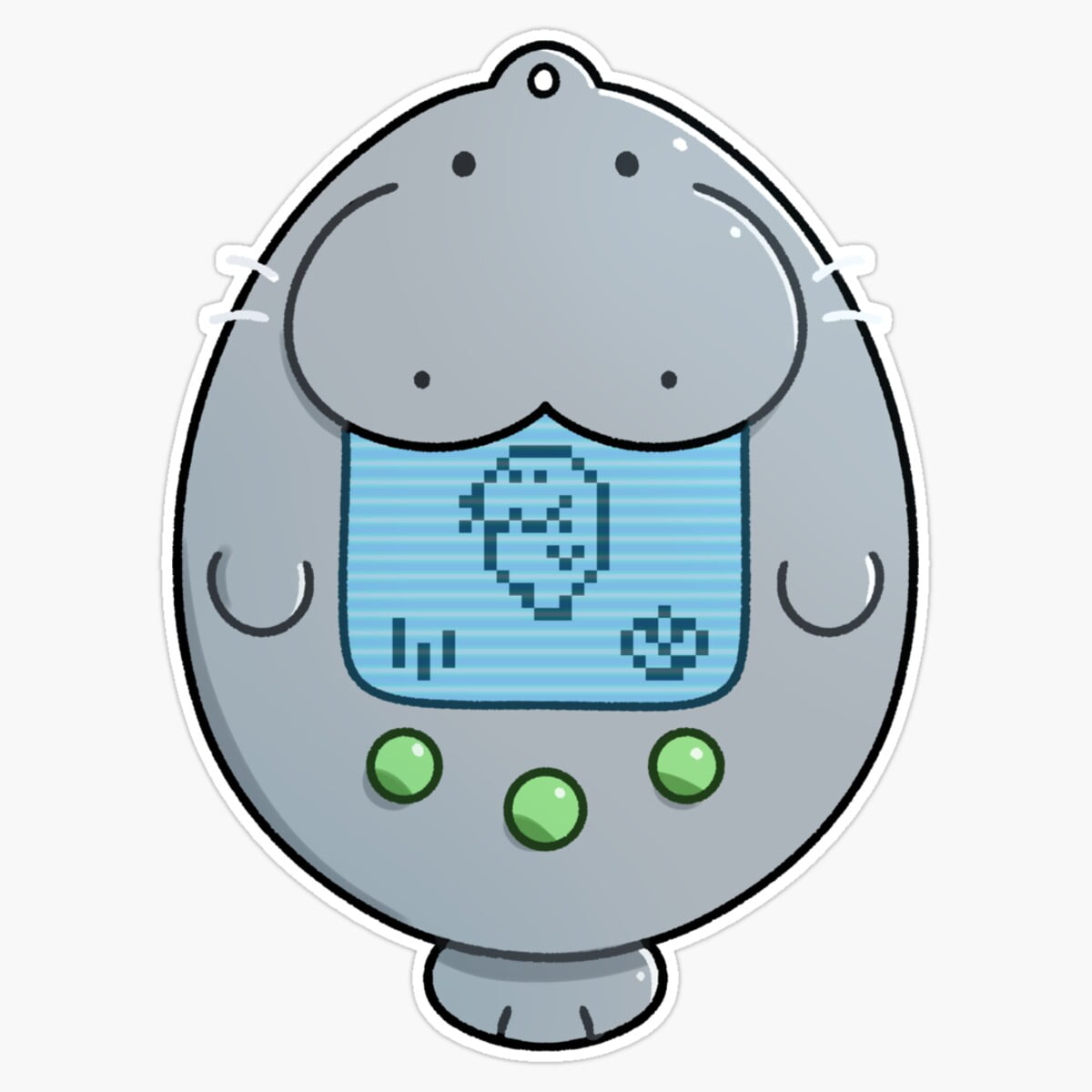 Maneki Manatee Tamagotchi Er, Phone Decal Water Bottle Stickers Car ...